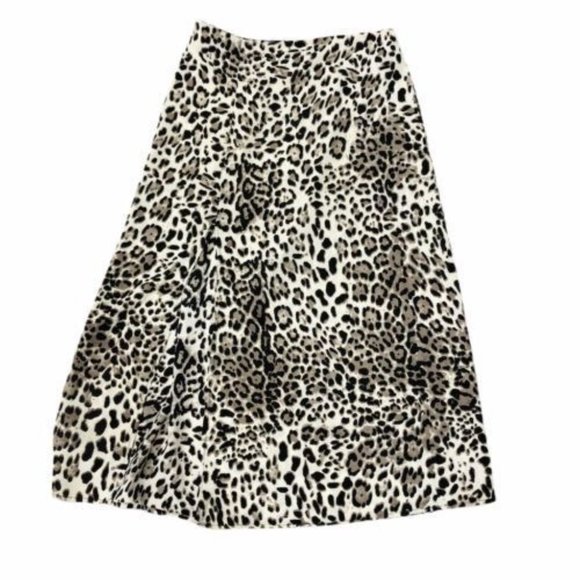 Good Luck Gem | Skirts | Good Luck Gem Womens Leopard Print Midi Aline ...